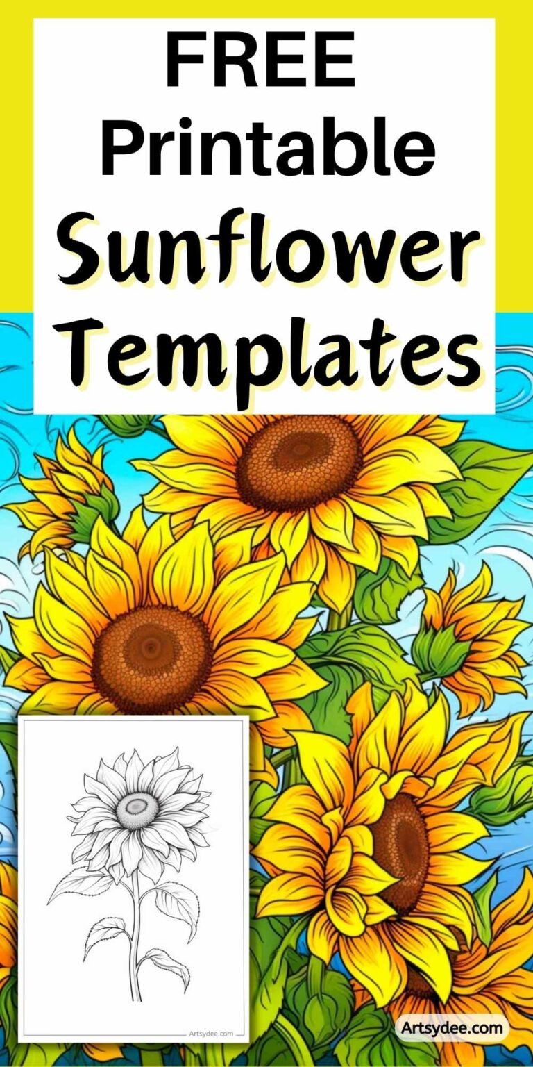 14 Free Sunflower Printables: Gorgeous Templates for your Next Artwork ...