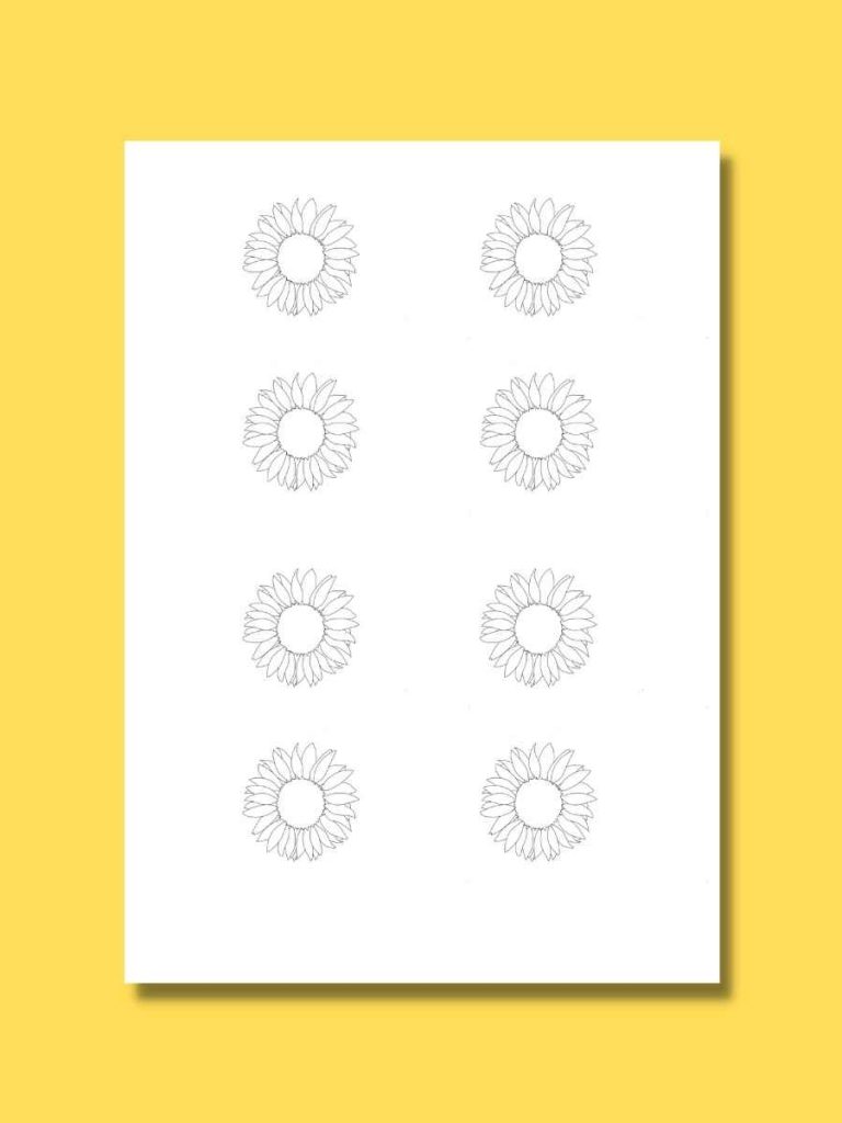 6 Free Sunflower Printables: Gorgeous Templates for your Next Artwork ...