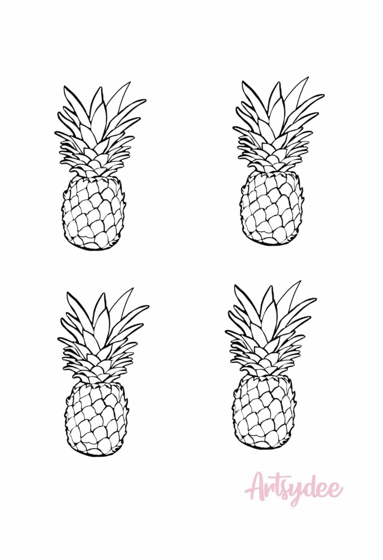 Looking for a Pineapple Stencil Template? 5 FREE Fruity Pineapple ...