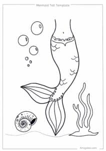 20+ FREE Printable Mermaid Tail Templates! - Artsydee - Drawing ...
