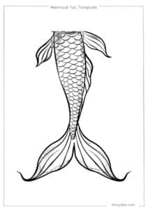 20+ FREE Printable Mermaid Tail Templates! - Artsydee - Drawing ...
