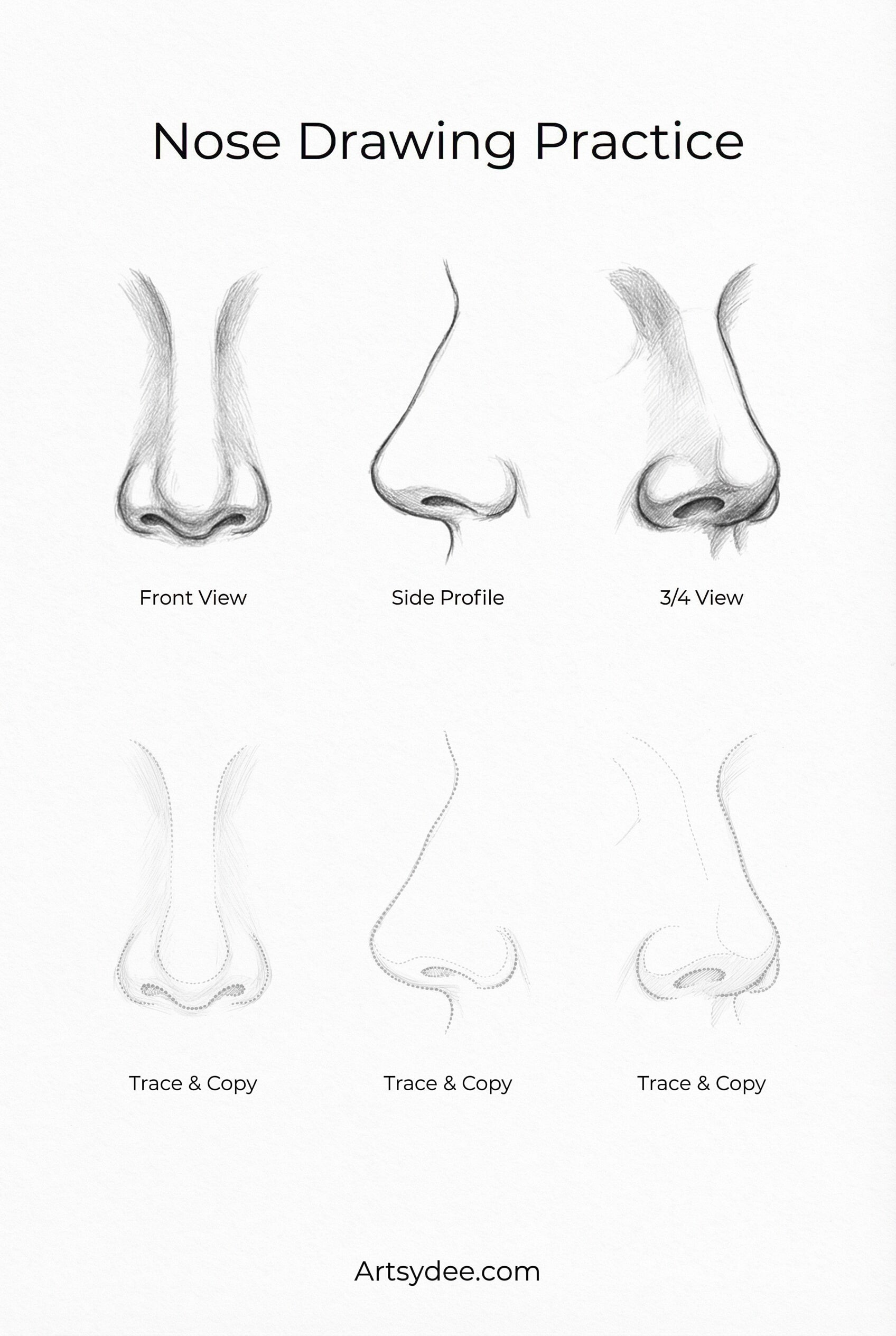 How to Draw a Nose Step by Step | 9 Quick Steps to Draw a Realistic ...