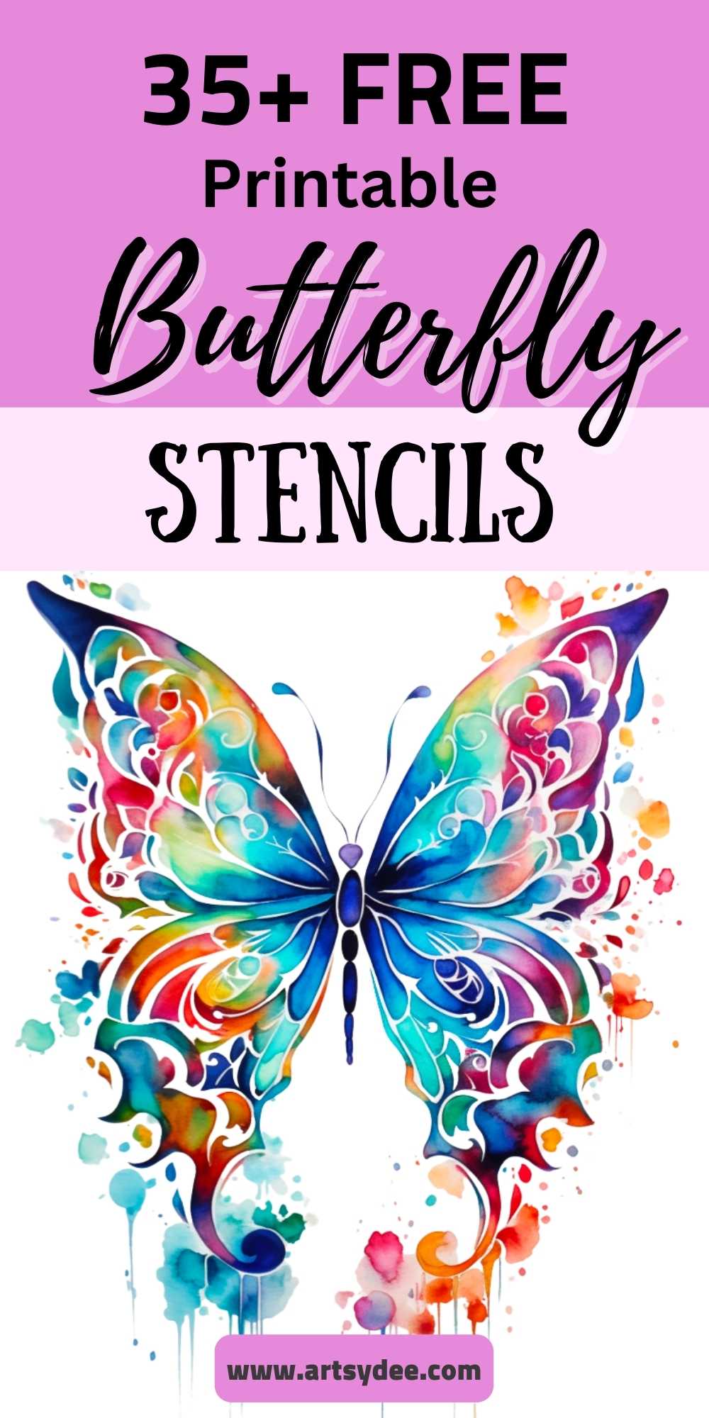 38 FREE Butterfly Stencil Templates: Flutter Into Creativity ...