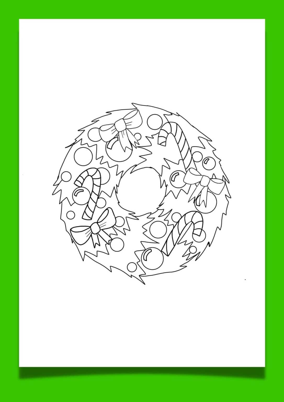 Christmas Wreath Template| 6 FREE Printables to Get You Feeling Festive ...