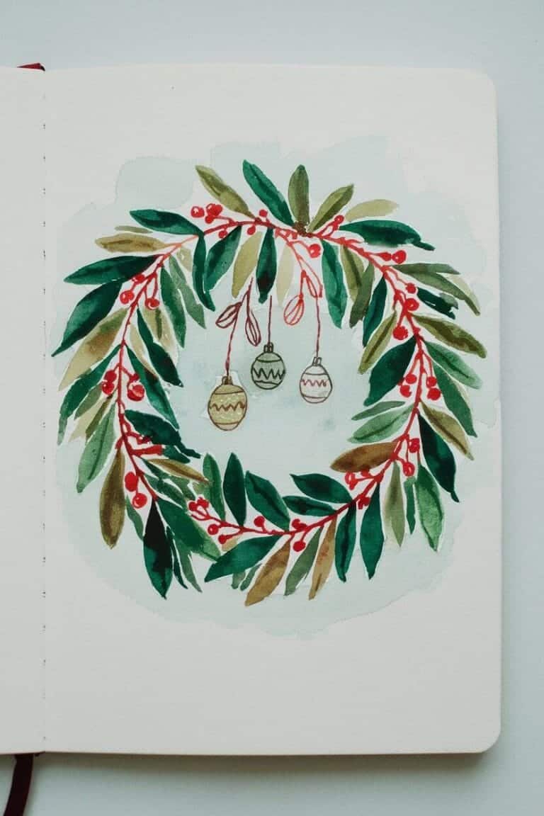 17 Festive Christmas Wreath Template Printables (FREE PDF!) - Artsydee ...