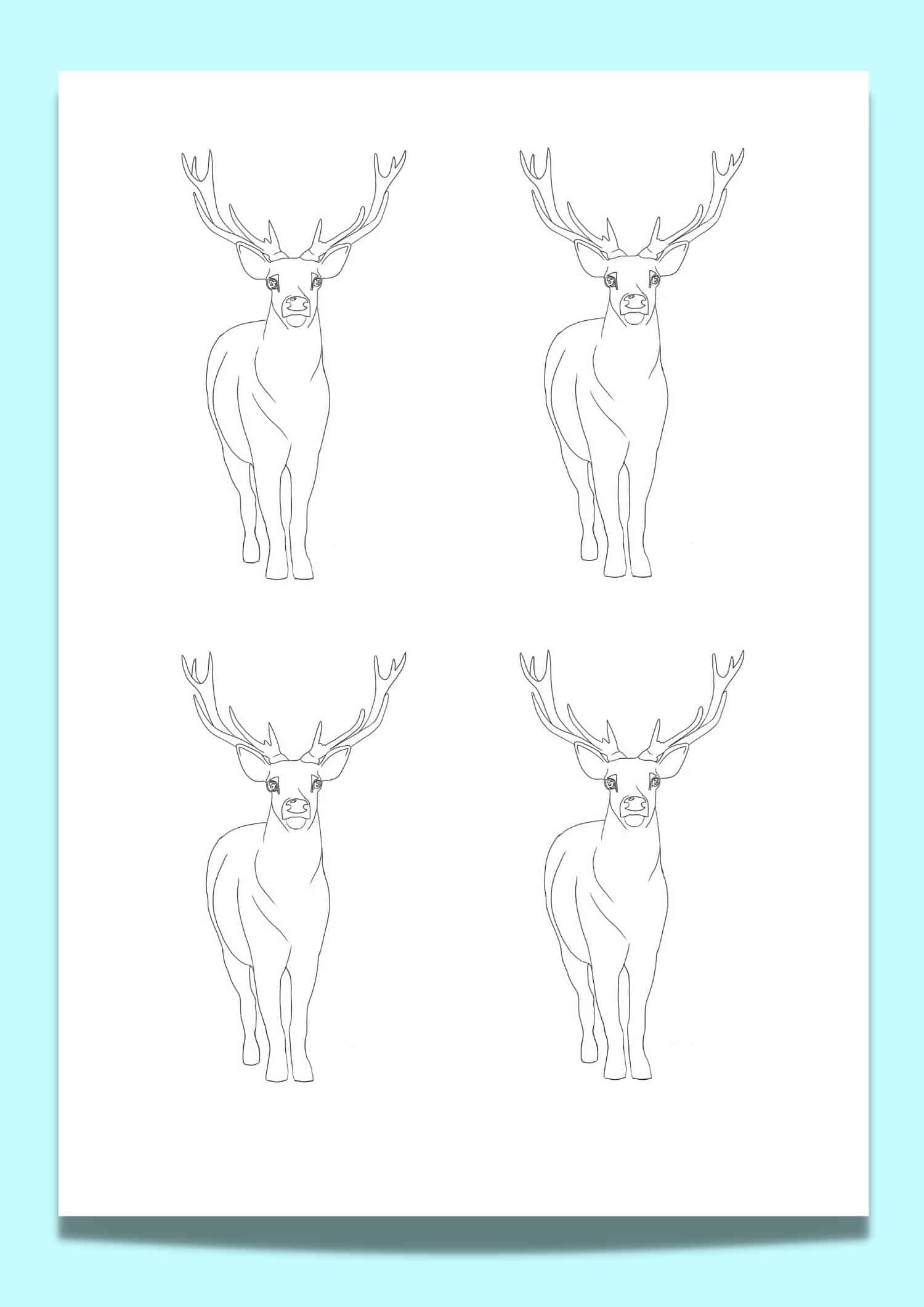 Looking for a Reindeer Template? 5 FREE Reindeer Printables! - Artsydee ...