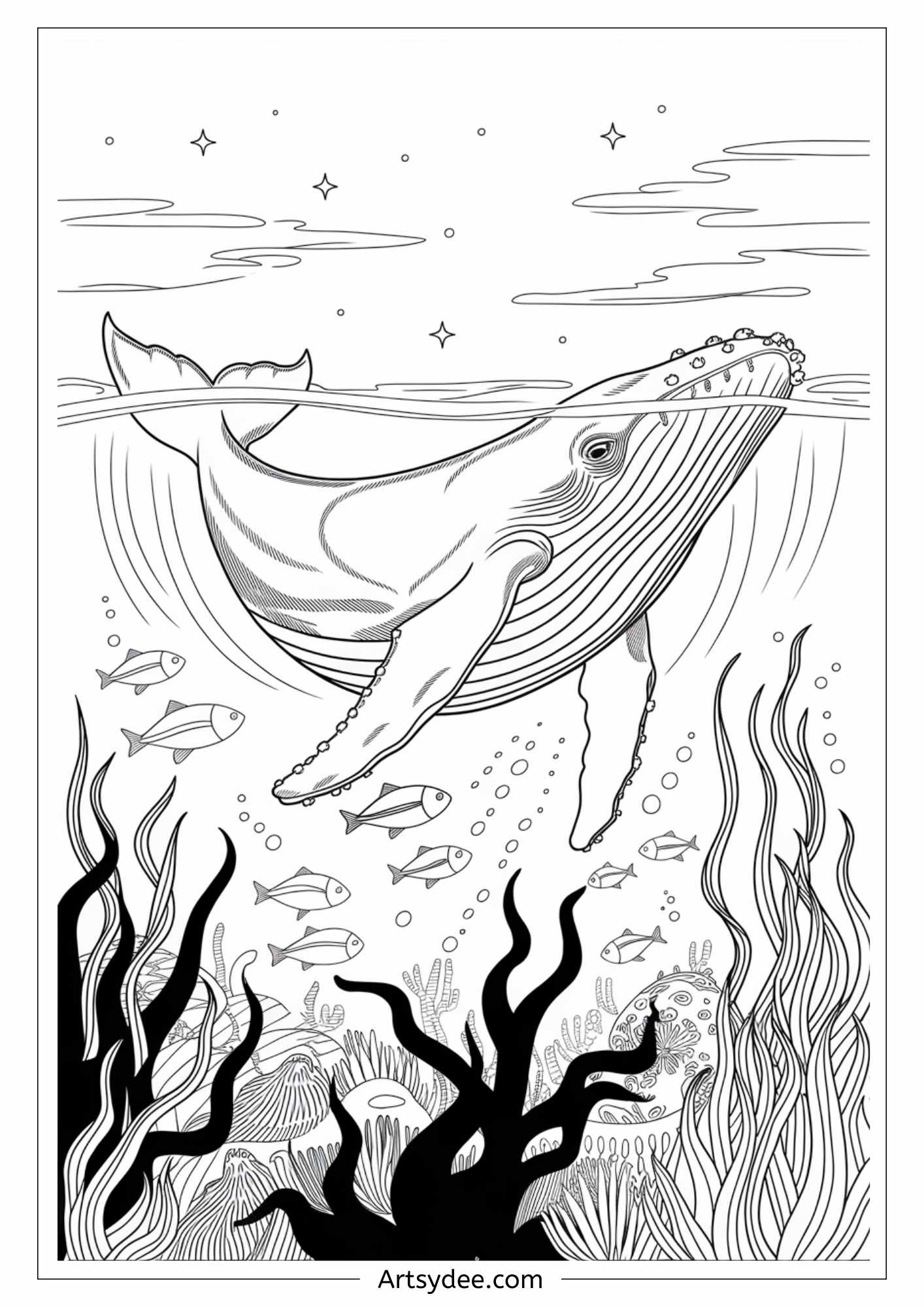 20+ Free Printable Whale Templates for Watercolor & Crafts! - Artsydee ...