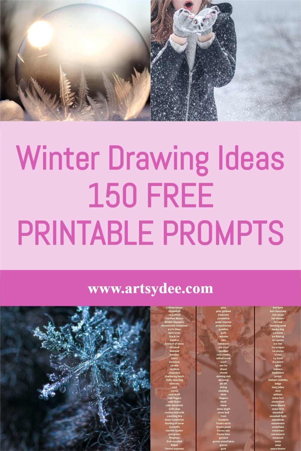 150 Wonderful Winter things to Draw - Artsydee - Drawing, Painting ...