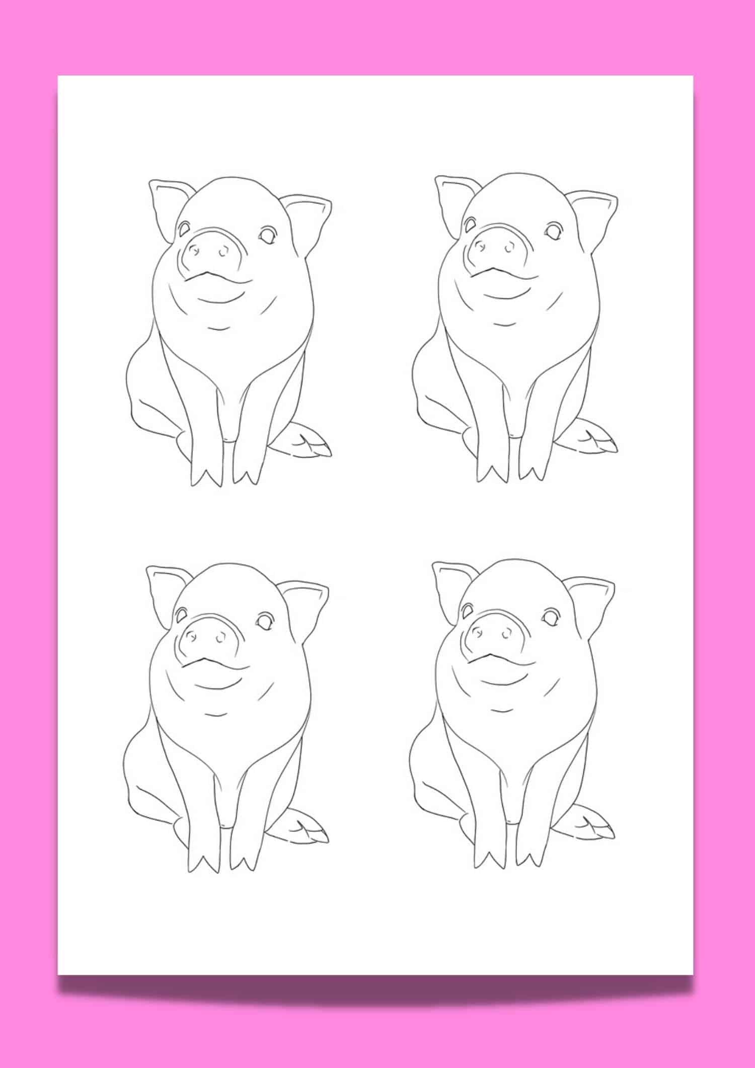 7 FREE Pig Template Printables - Artsydee - Drawing, Painting, Craft ...