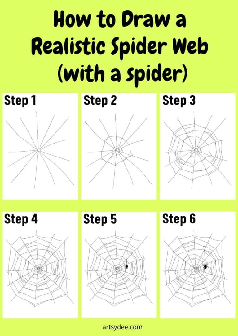 Spider Web Drawing | 3 Easy Step-by-Step Tutorials - Artsydee - Drawing ...