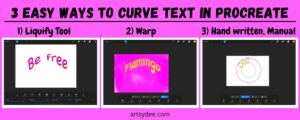 How to Curve Text in Procreate (6 EASY Methods!) + FREE Curved ...