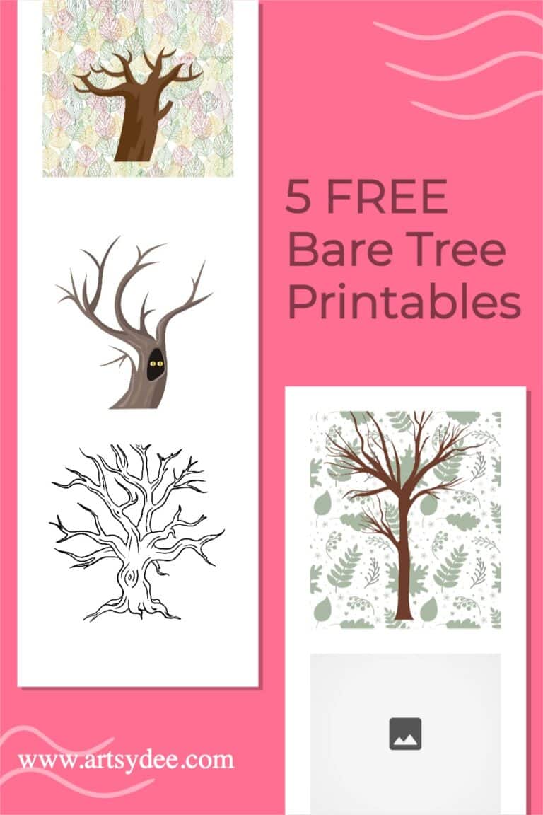 Tree Template without Leaves (5 Free Printables) - Artsydee - Drawing ...