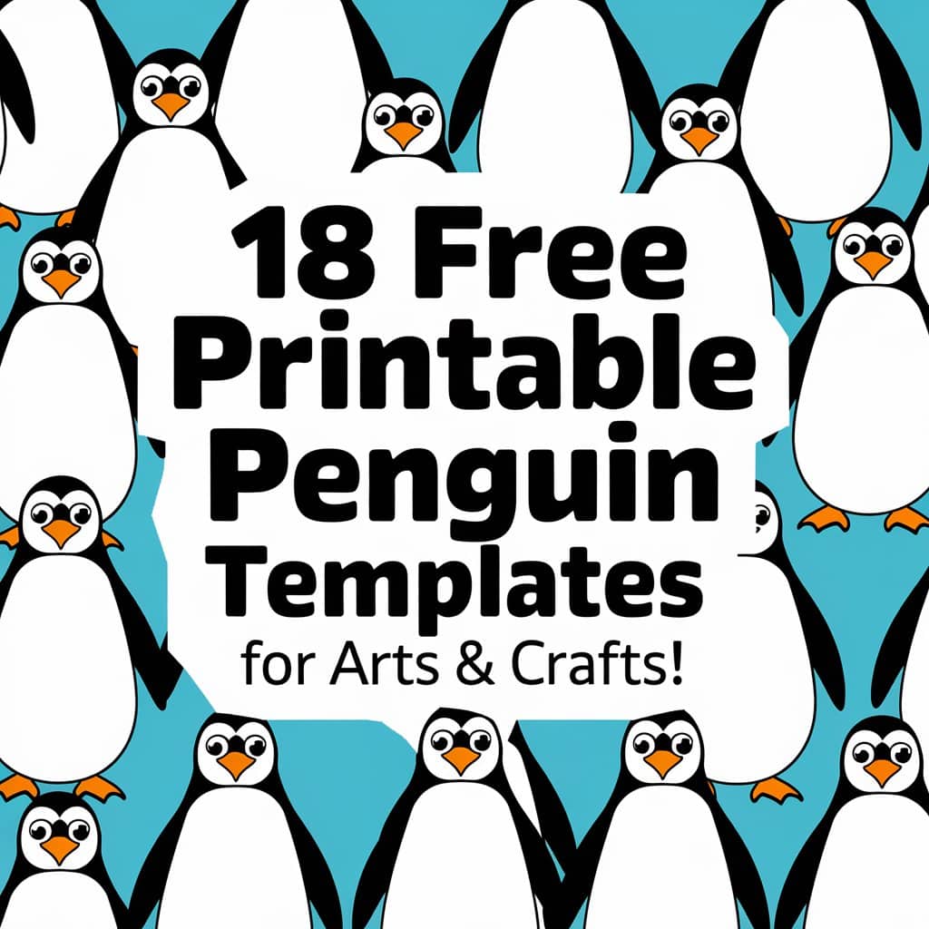 18 Free Printable Penguin Templates for Watercolor & Coloring Fun ...