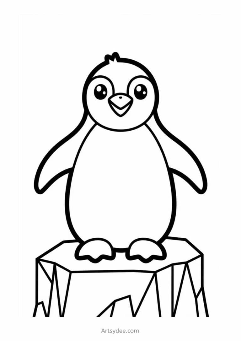 18 Free Printable Penguin Templates for Watercolor & Coloring Fun ...