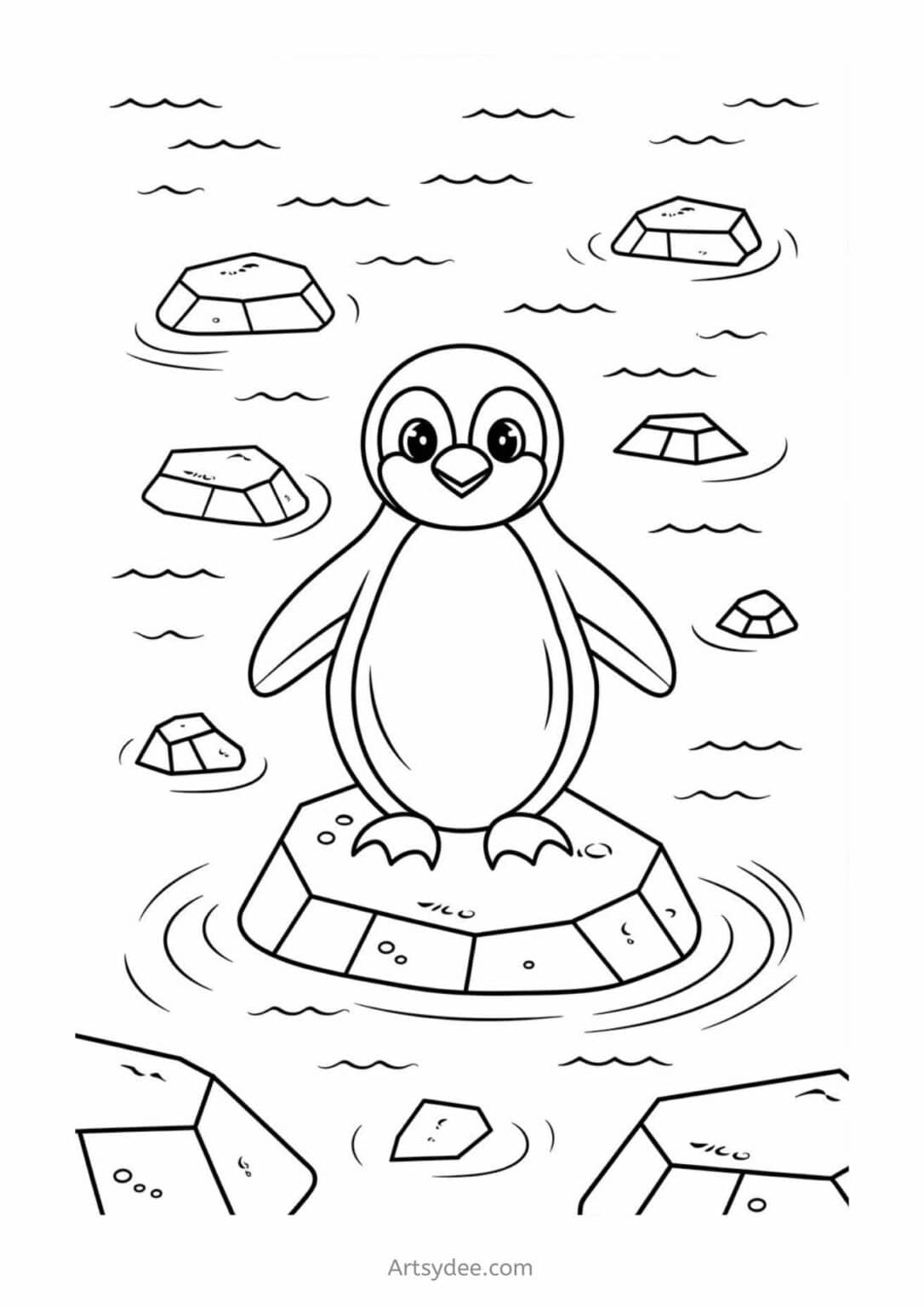 18 Free Printable Penguin Templates for Watercolor & Coloring Fun ...
