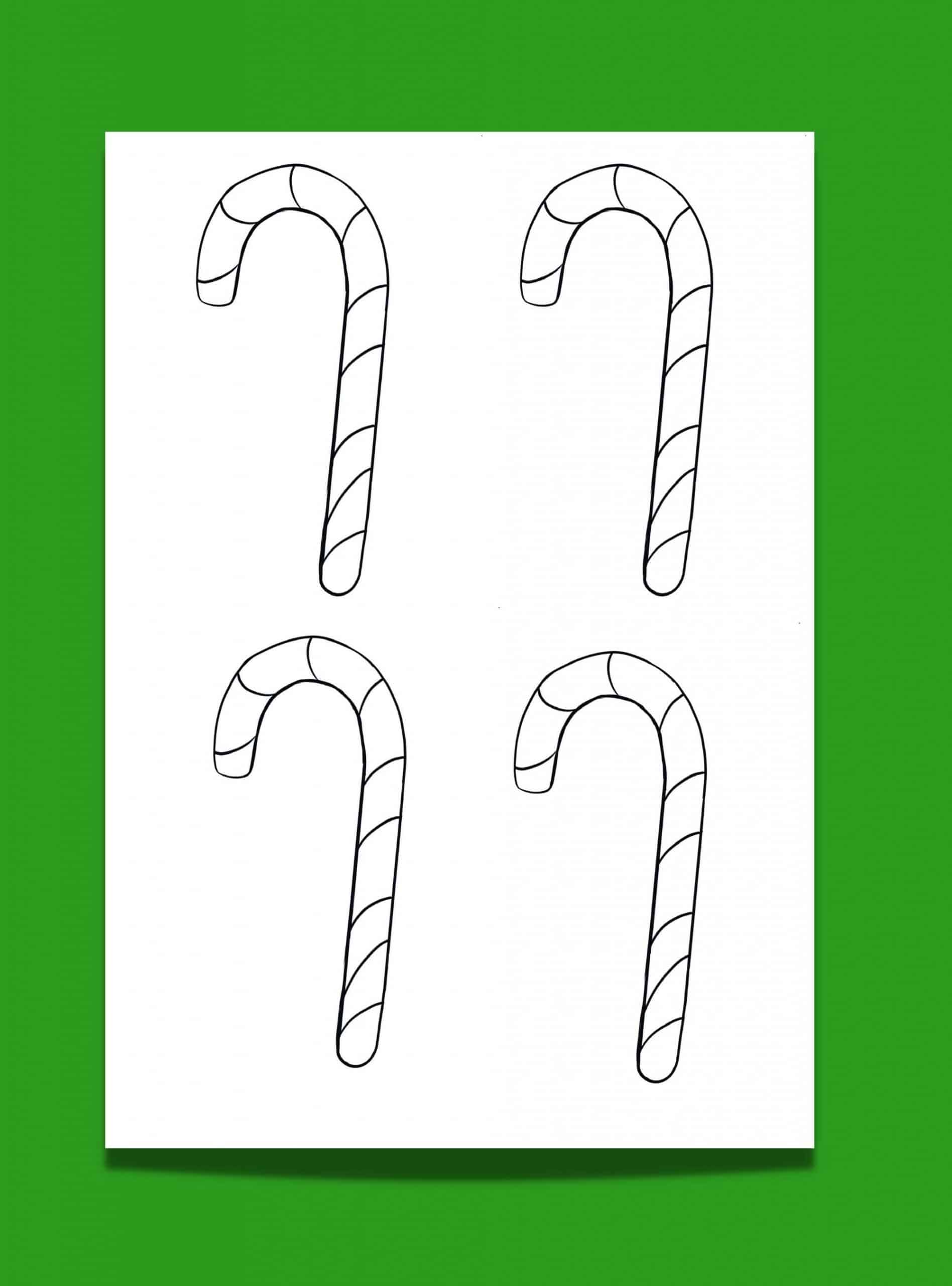 Looking for a Candy Cane Template? 10 x Free & Festive Candy Cane ...