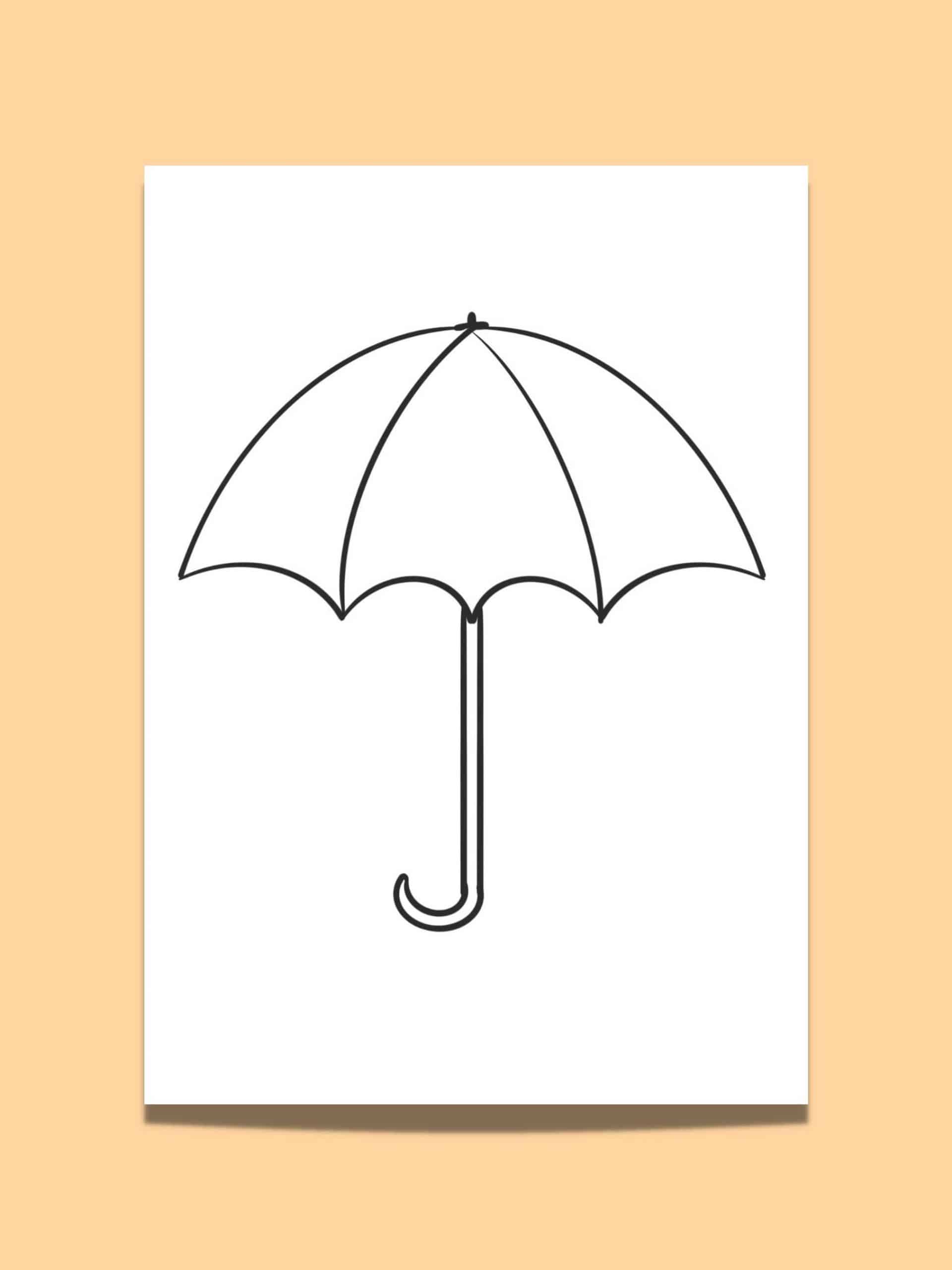 Looking for an Umbrella Template? 6 Free Umbrella Printables to Use in ...