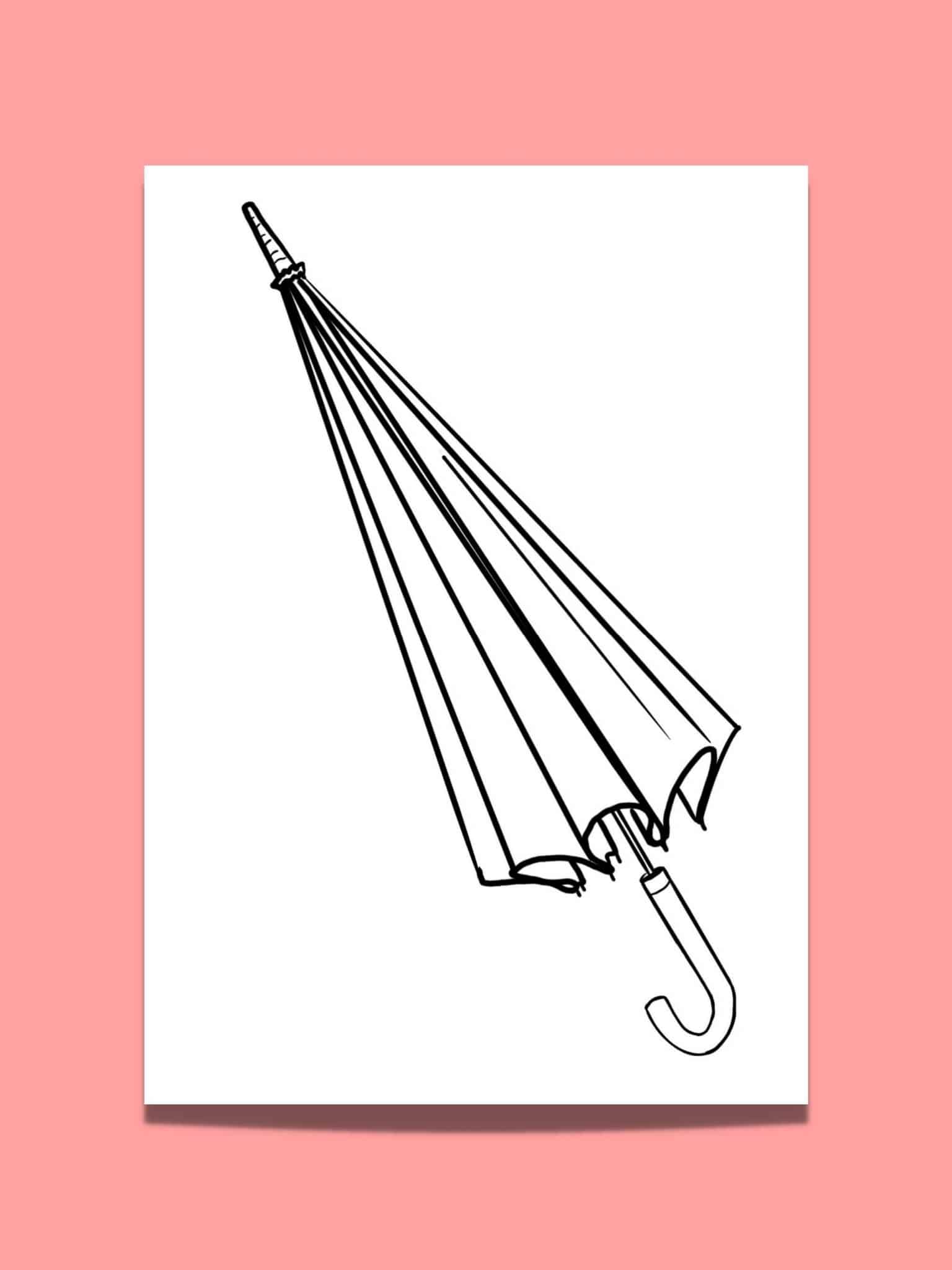 Looking for an Umbrella Template? 6 Free Umbrella Printables to Use in ...