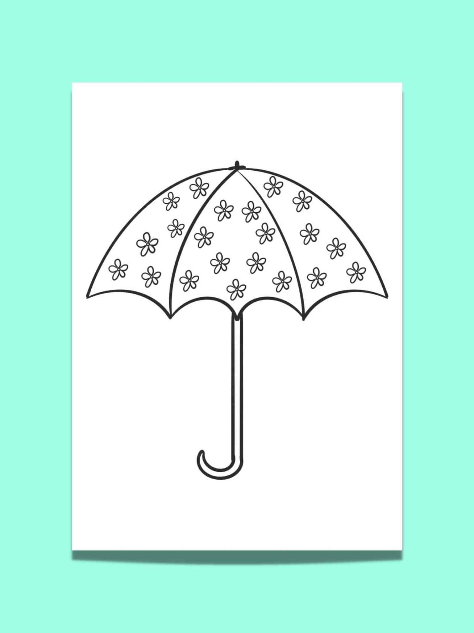 Looking for an Umbrella Template? 6 Free Umbrella Printables to Use in ...