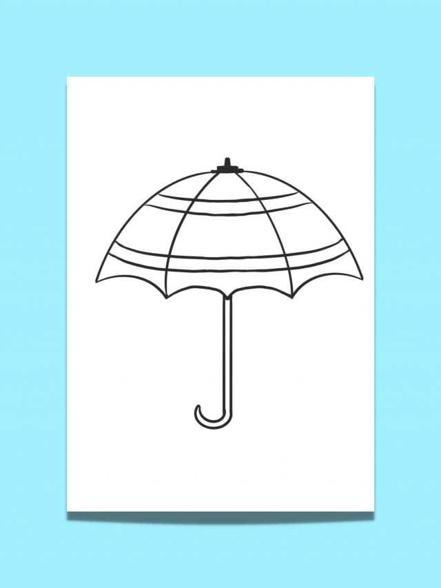 Looking for an Umbrella Template? 6 Free Umbrella Printables to Use in ...