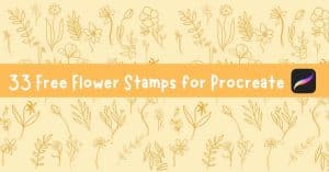 Flower Brush Procreate: 33 Free Hand-Drawn Flowers for iPad Art ...