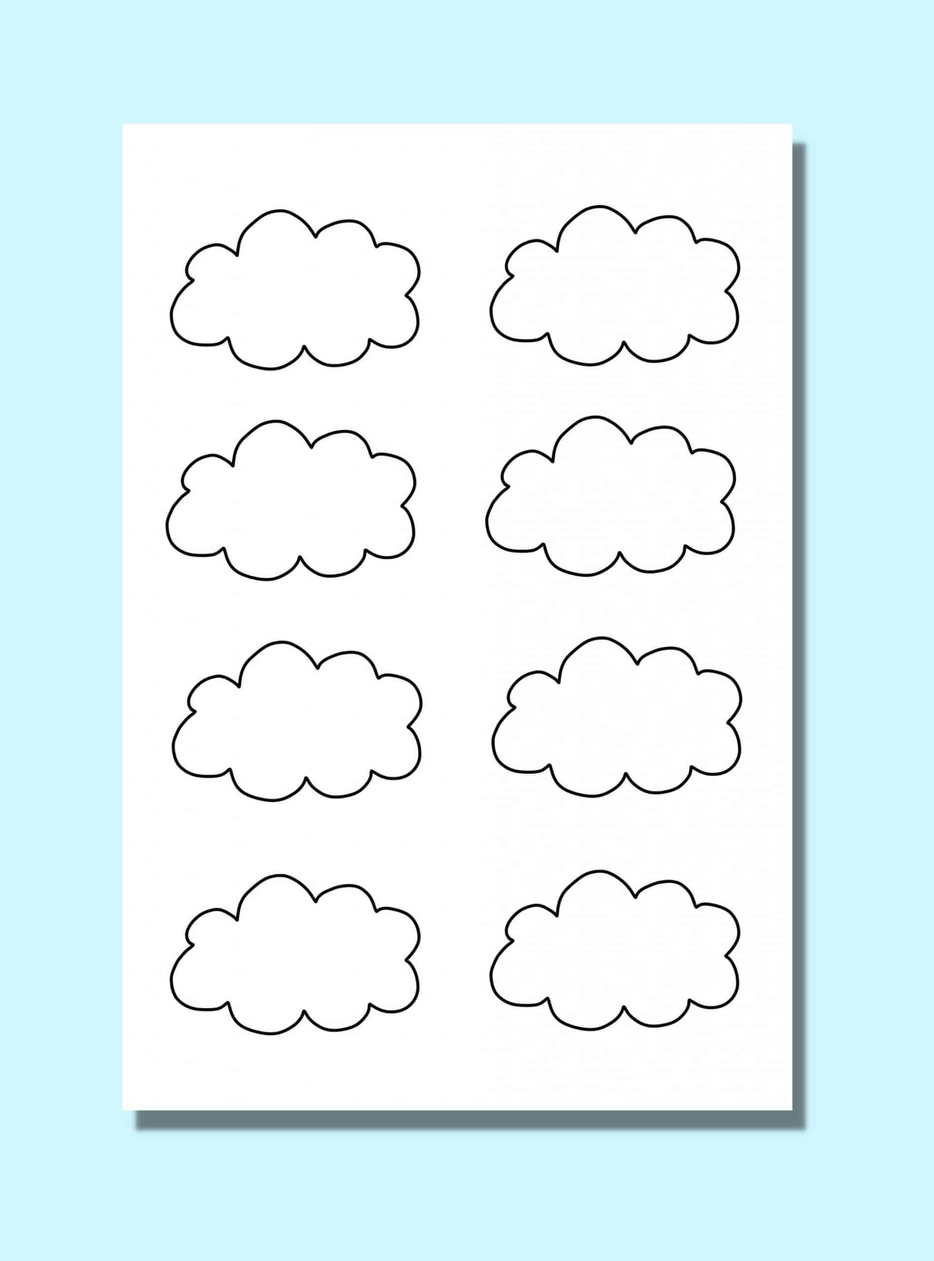 Looking for a Cloud Template? 10 Free Printable Cloud Templates for ...