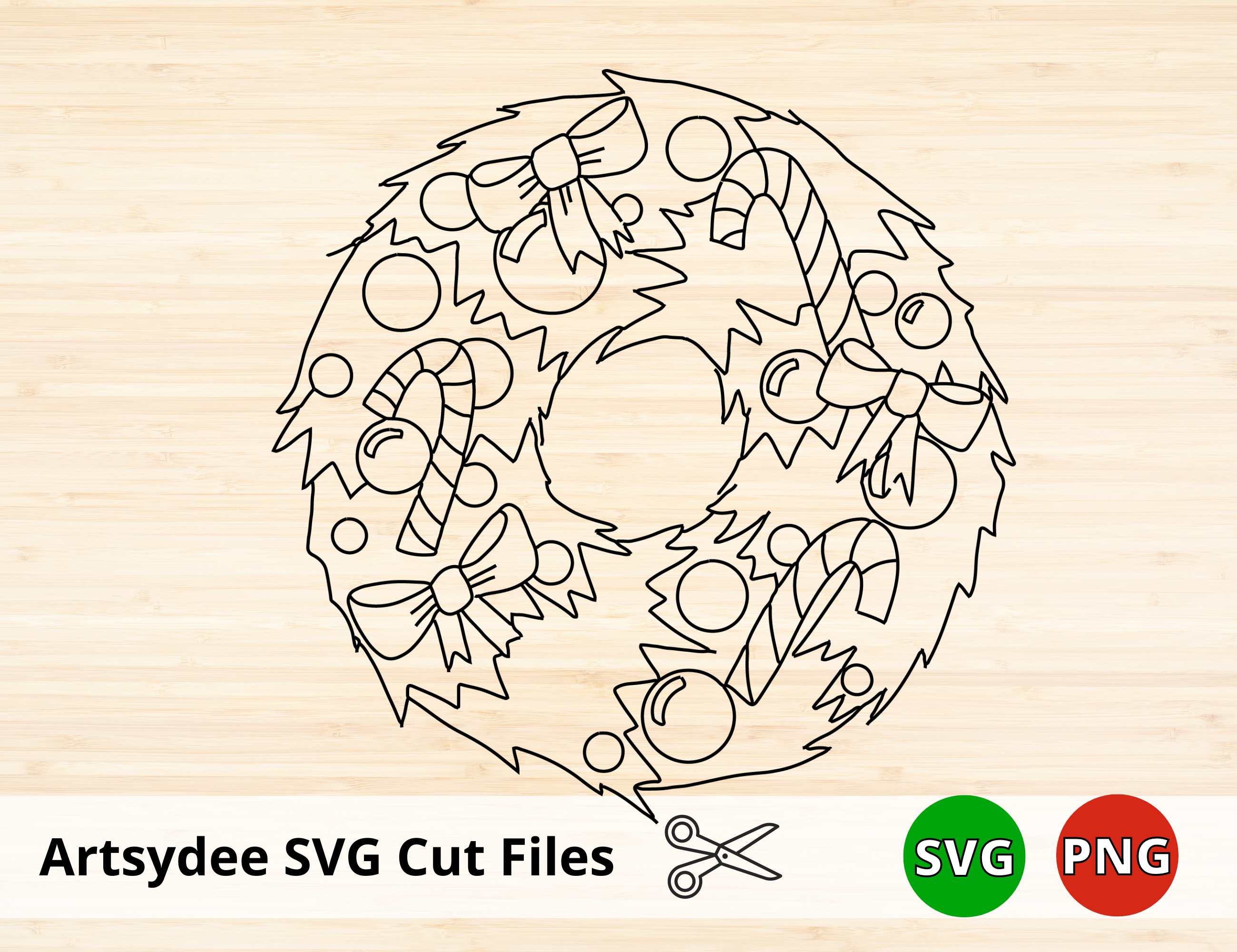 Free Christmas Wreath SVG for Your Holiday Crafting! – Artsydee ...