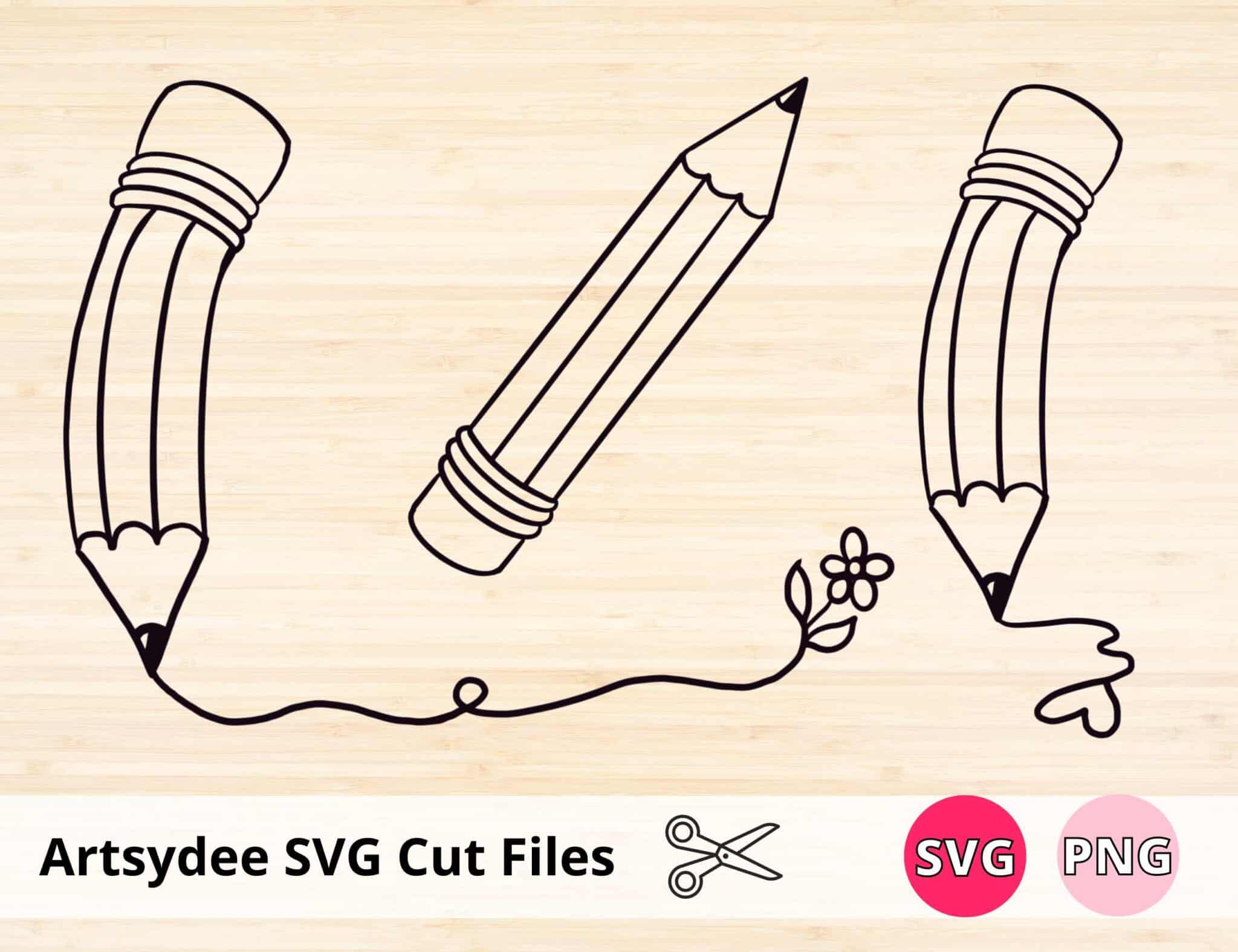 Looking for a Pencil SVG? 3 Free Pencil Designs for Your Arts & Crafts ...