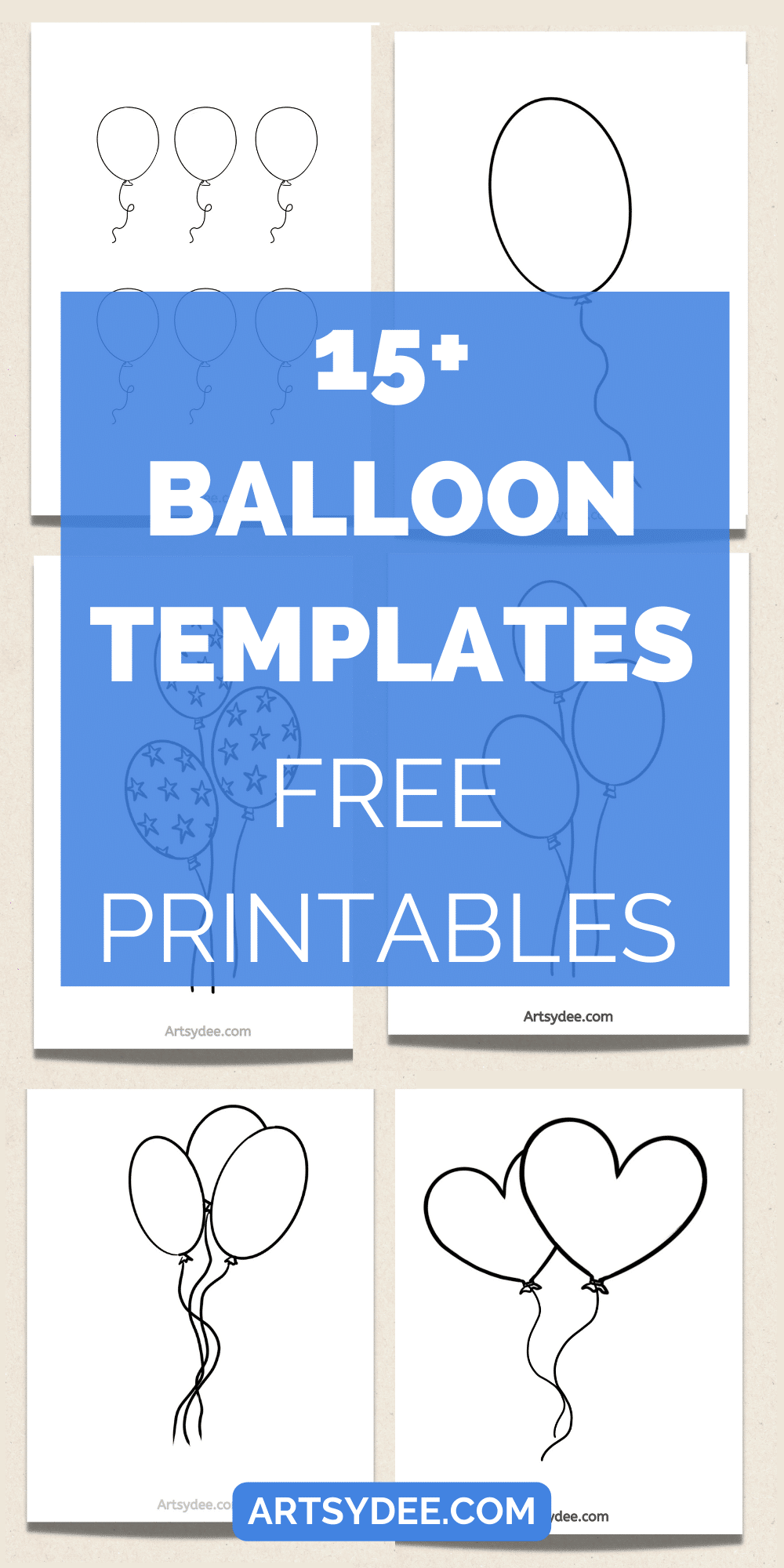 15 Balloon Template Printables (Free Templates) - Artsydee - Drawing ...