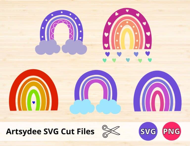 5 FREE Rainbow SVG Files for Your Arts & Crafts - Artsydee - Drawing ...