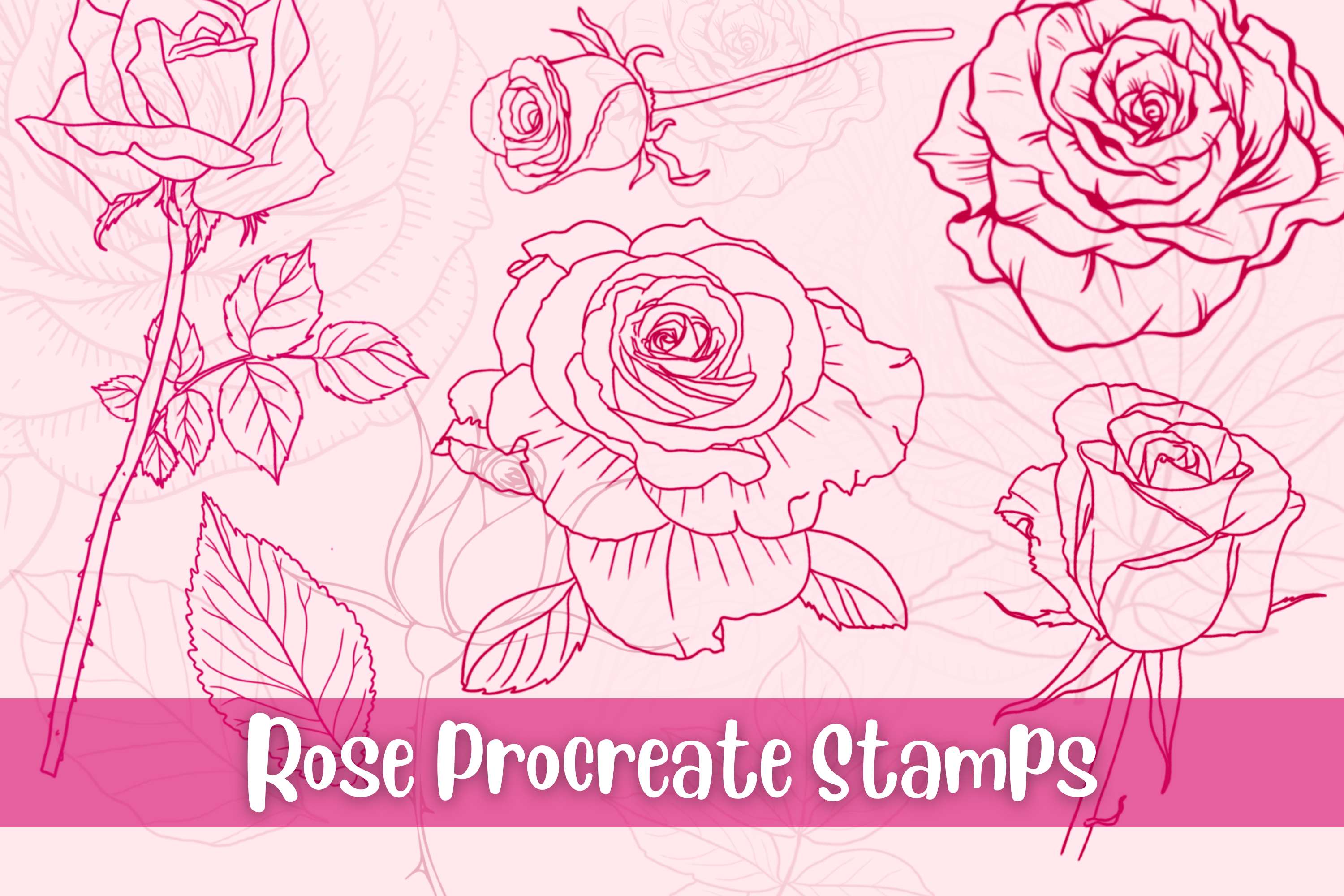 Flower Brush Procreate: 33 Free Hand-Drawn Flowers for iPad Art ...