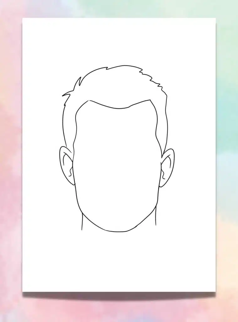Blank Male Face Template