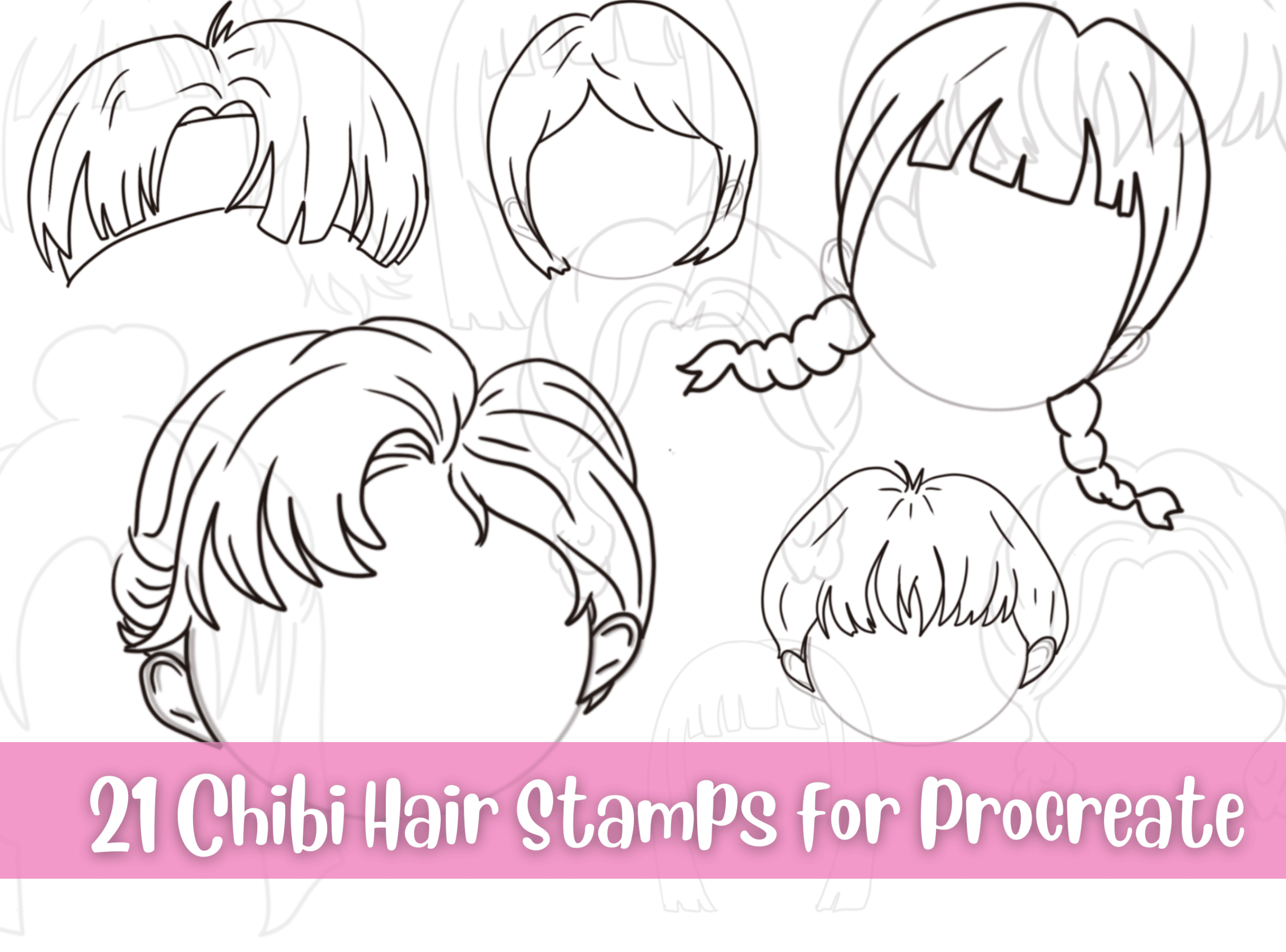 Procreate Chibi Stamps - Artsydee - Drawing, Painting, Craft & Creativity
