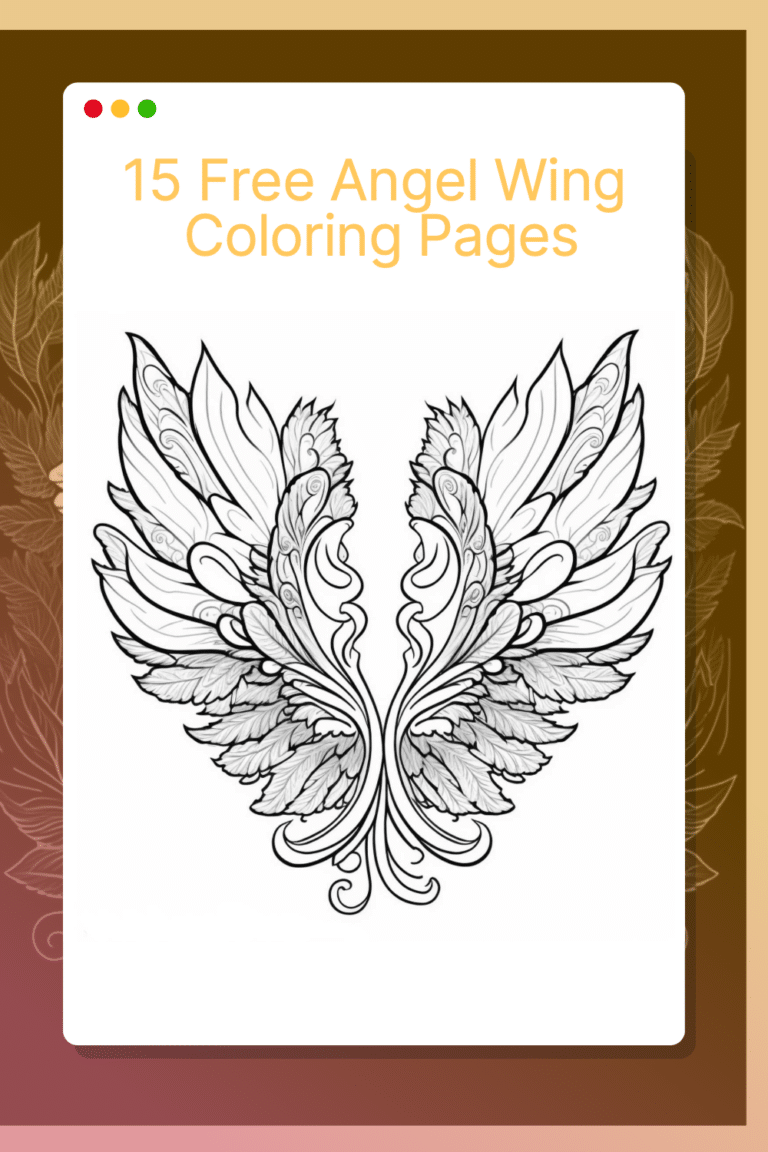 Angel Wings Coloring Page | 15 Celestial Printables - Artsydee ...