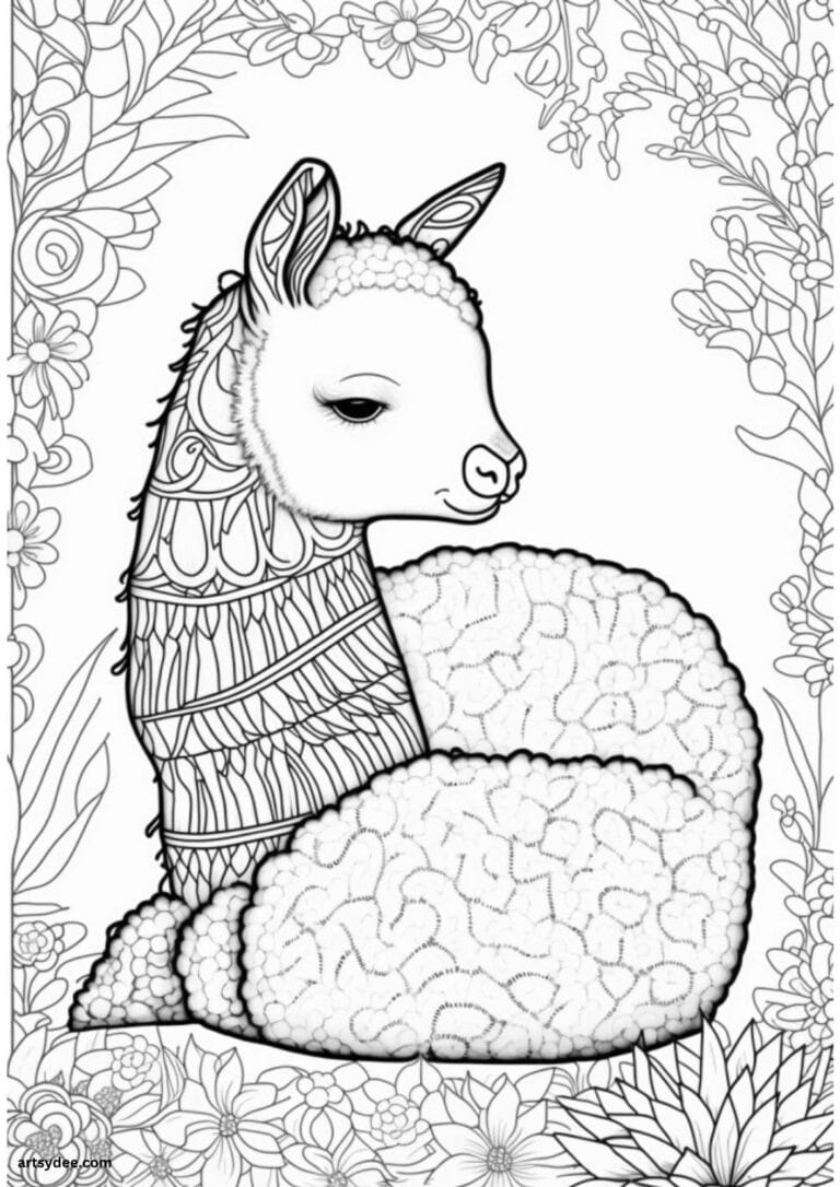21 Free Llama Coloring Page Printables - Artsydee - Drawing, Painting ...