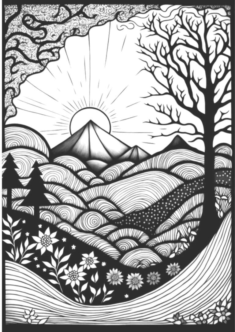 8 Awesome Zentangle Landscape Ideas & How You Can Draw Your Own ...