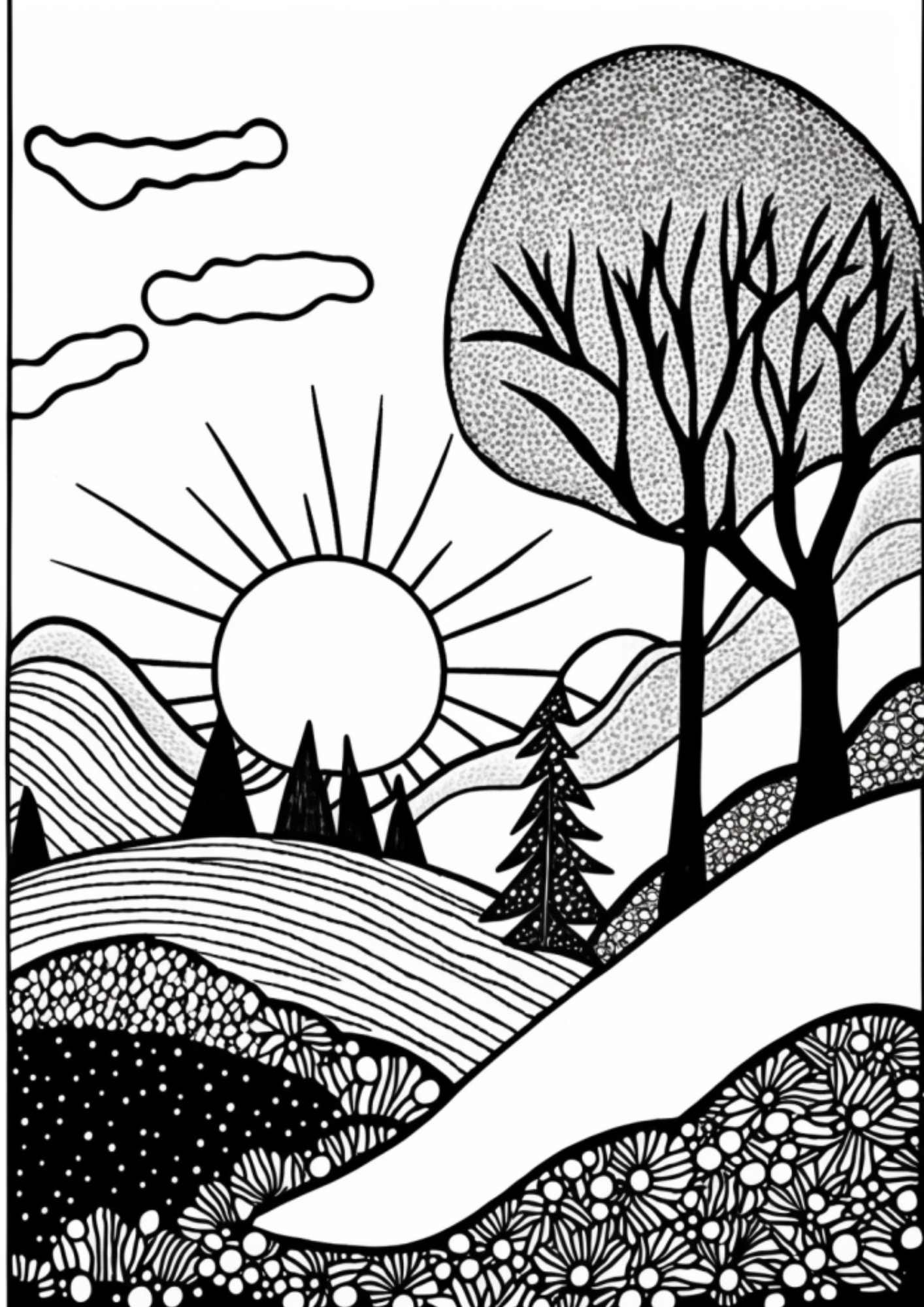 8 Awesome Zentangle Landscape Ideas & How You Can Draw Your Own ...