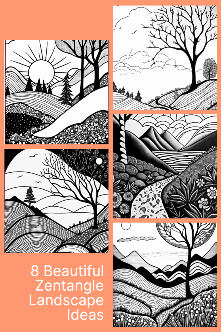 8 Awesome Zentangle Landscape Ideas & How You Can Draw Your Own ...