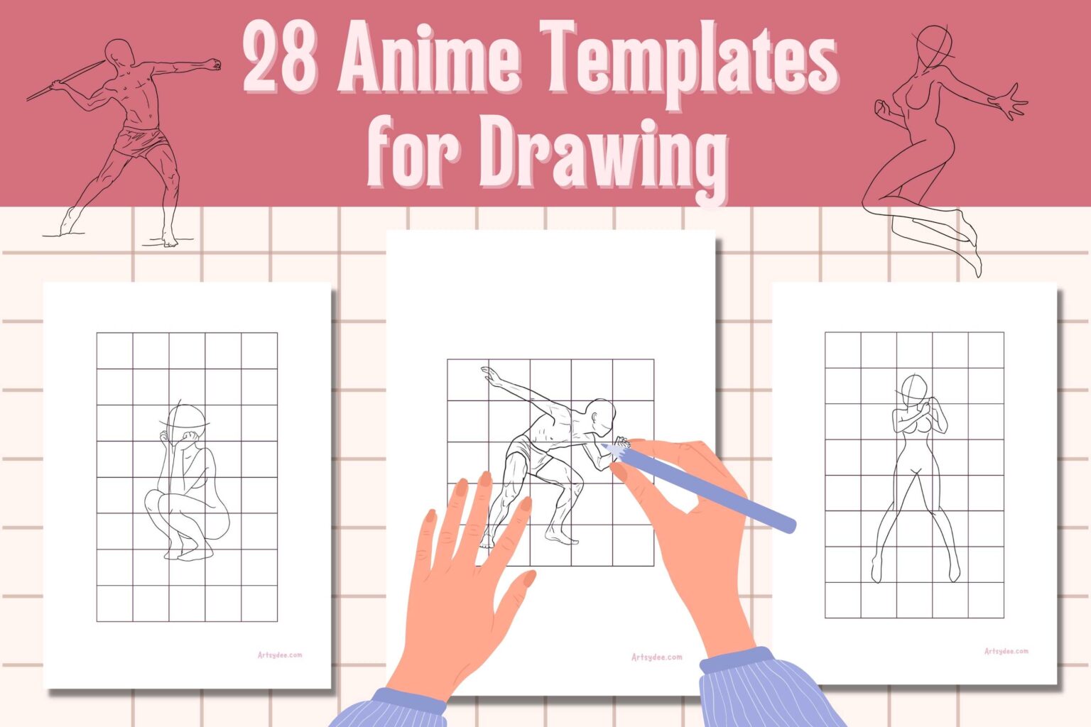 28 Anime Templates for Drawing: Get Your Anime Figures Up To Scratch ...