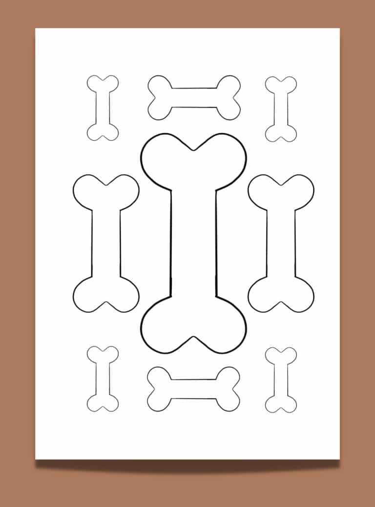 Looking for a Dog Bone Template Printable? 4 Cute Dog Bone Templates ...