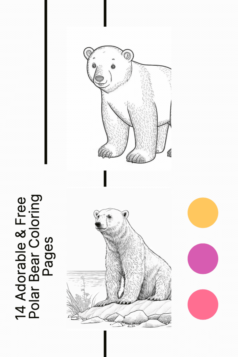 14 Free Polar Bear Coloring Pages: Fun for All Ages! - Artsydee ...