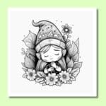 9 Free Gnome Coloring Pages for Kids & Adults! - Artsydee - Drawing ...