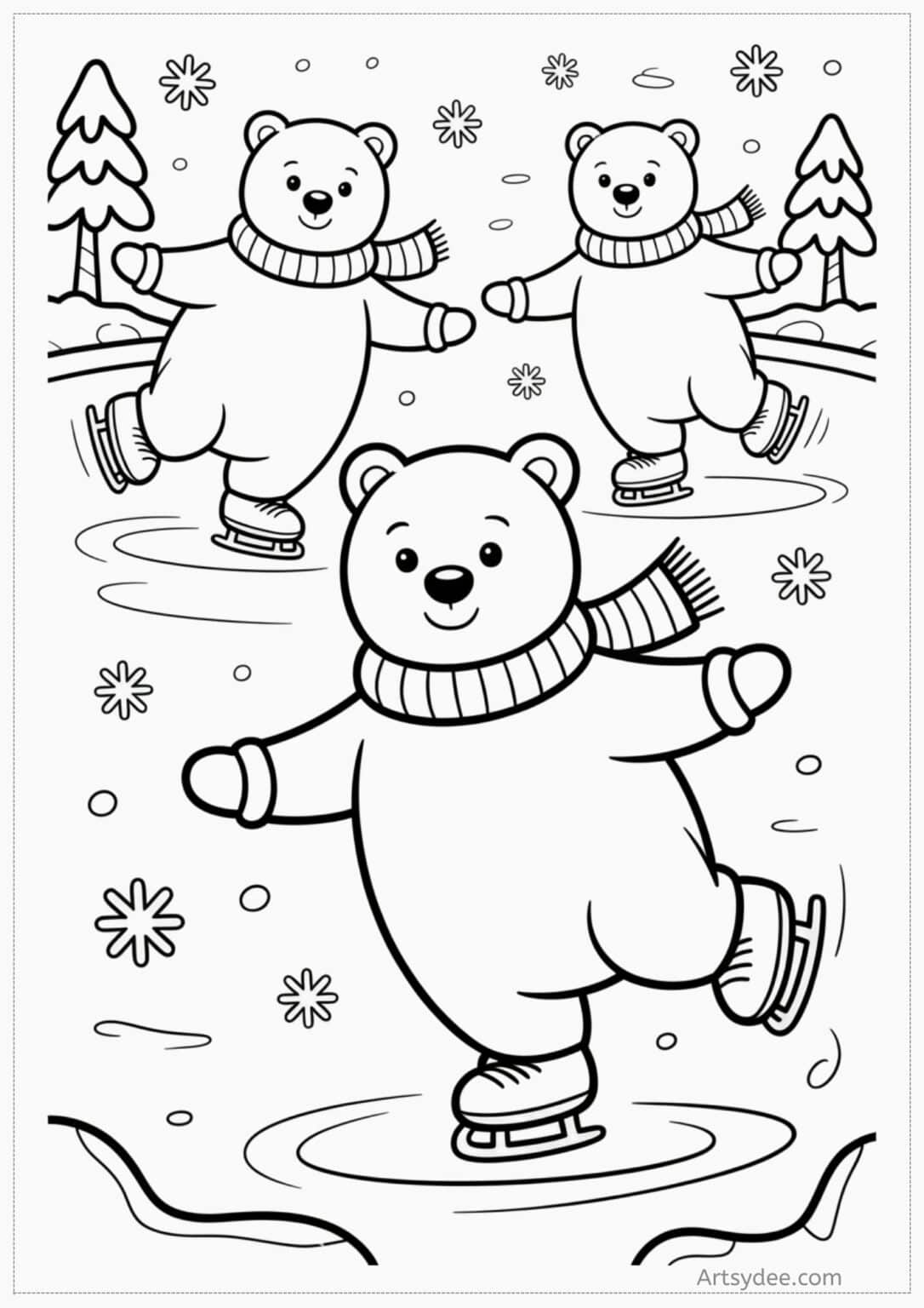 🐻‍ ️ 22 Polar Bear Coloring Pages (Free Printable PDF) - Artsydee ...