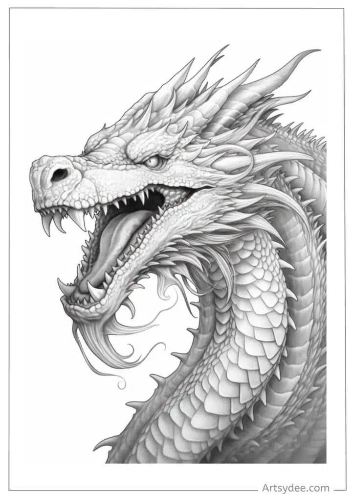 Realistic Dragon Drawings In Color