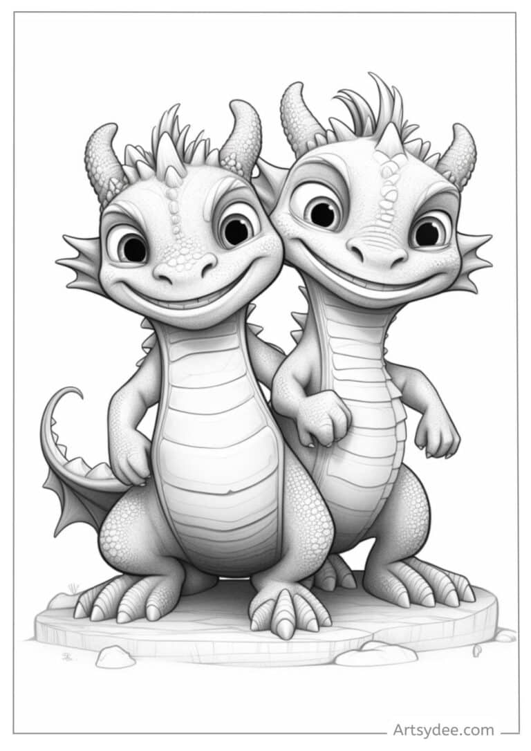 Fantasy Art Fun: Dive Into 49 Free Dragon Coloring Pages - Artsydee ...