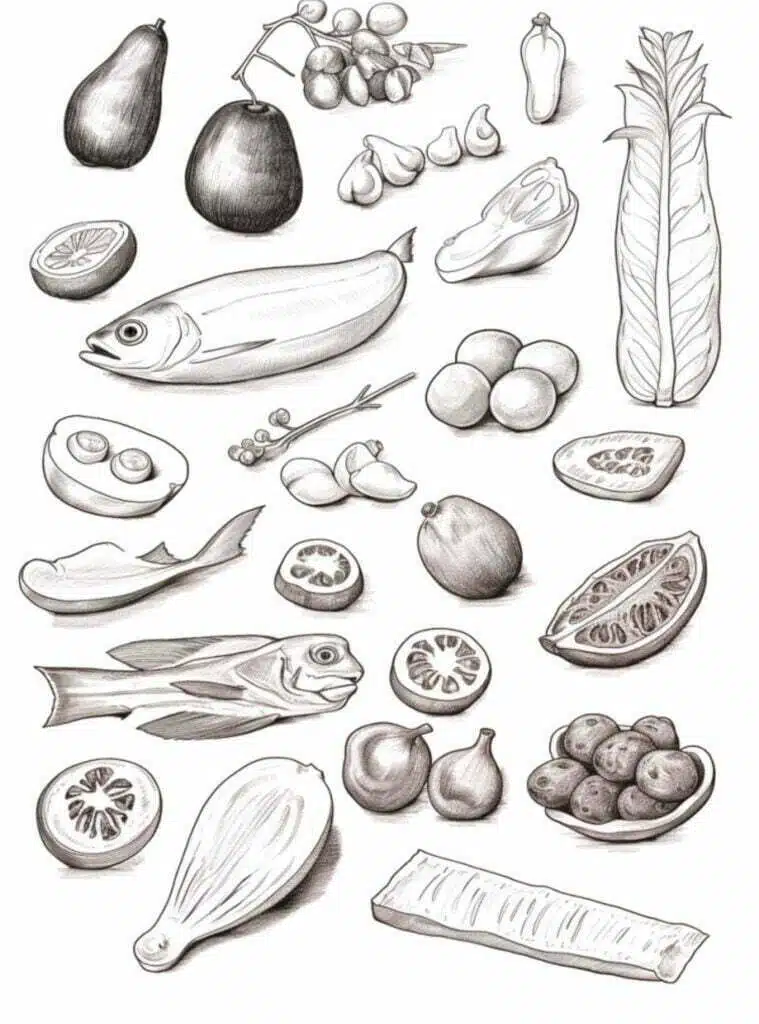 Food Drawings In Pencil
