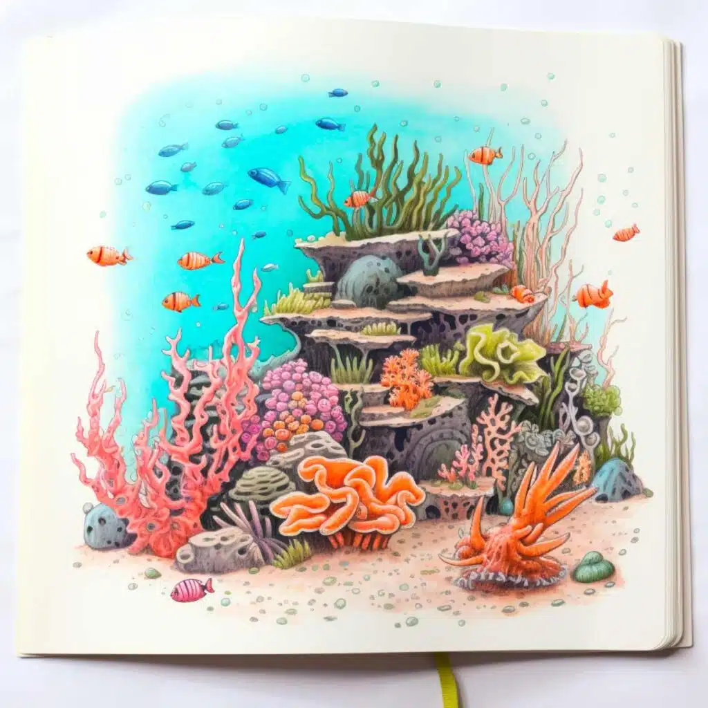 Underwater Scenery Drawing