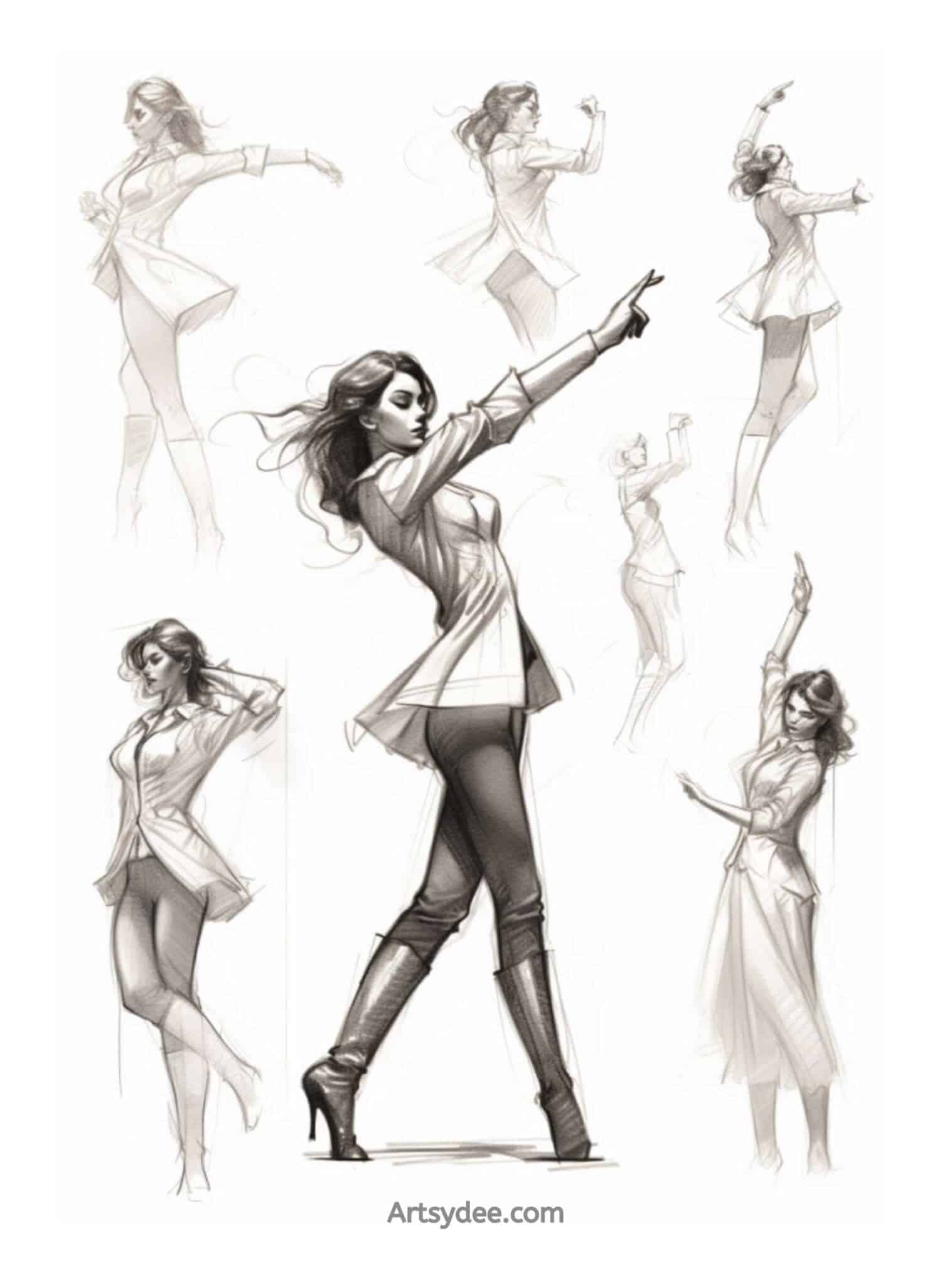 80 Essential Female Pose Reference Images For Artists Artsydee