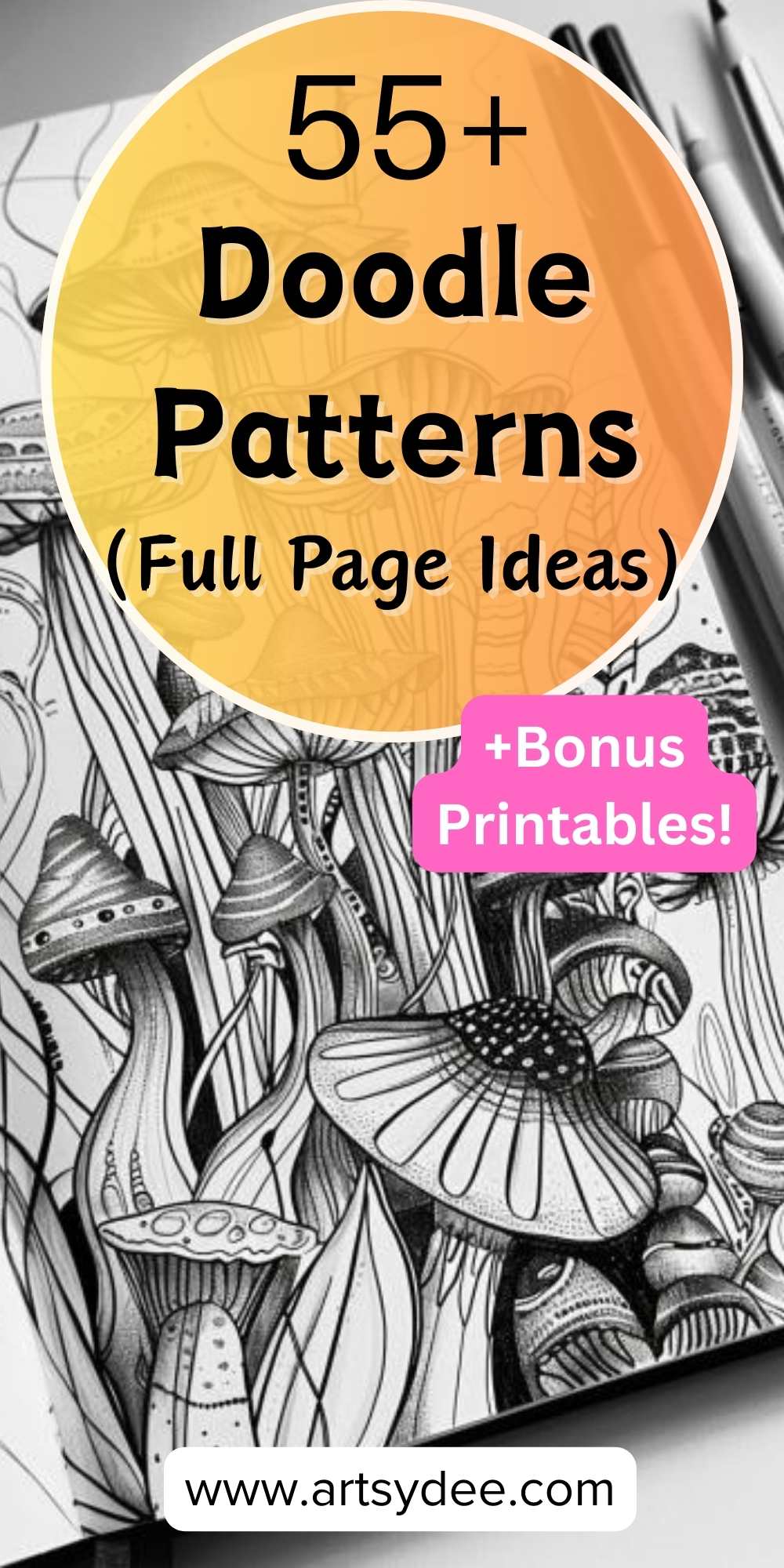 The Doodle Art Playbook: 50+ Tangle-Style Pattern Ideas for Mindful ...