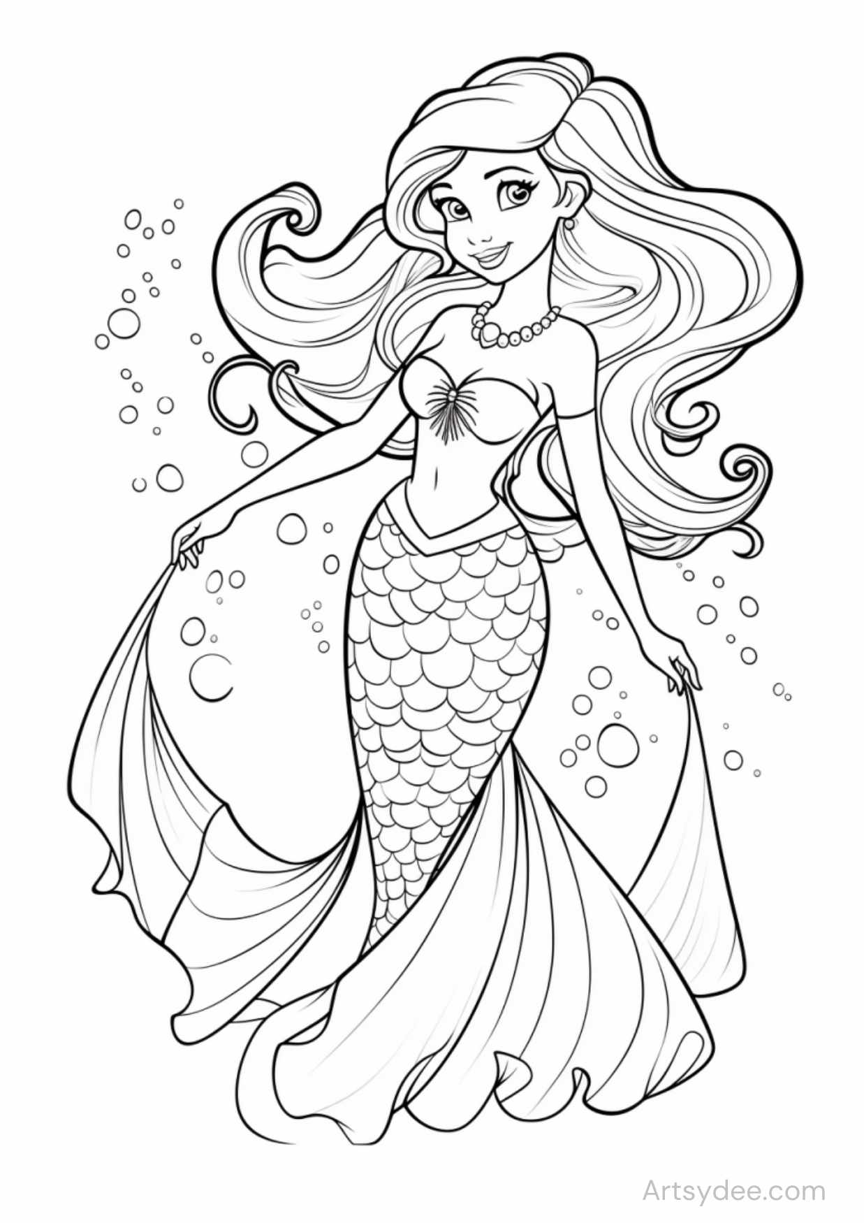 43 Mermaid Coloring Pages: Dive Into Magical Underwater Worlds ...
